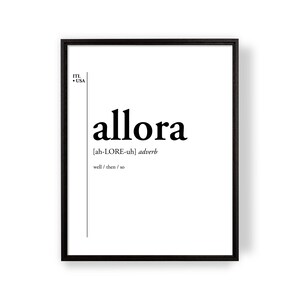 Allora Definition Italian Slang Funny Print Funny Quotes - Etsy