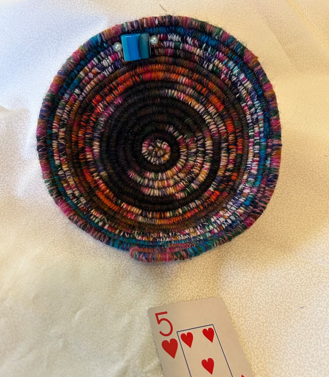 Rope Bowl With Yarn-wrapped Rope - Etsy