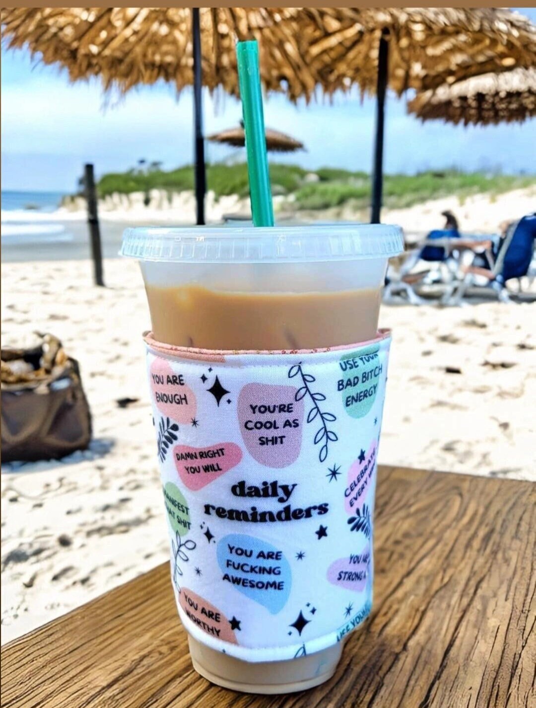 Daily Reminder Coffee Cozy, Insulated Sleeve, Reversible, Coffee Lover ...