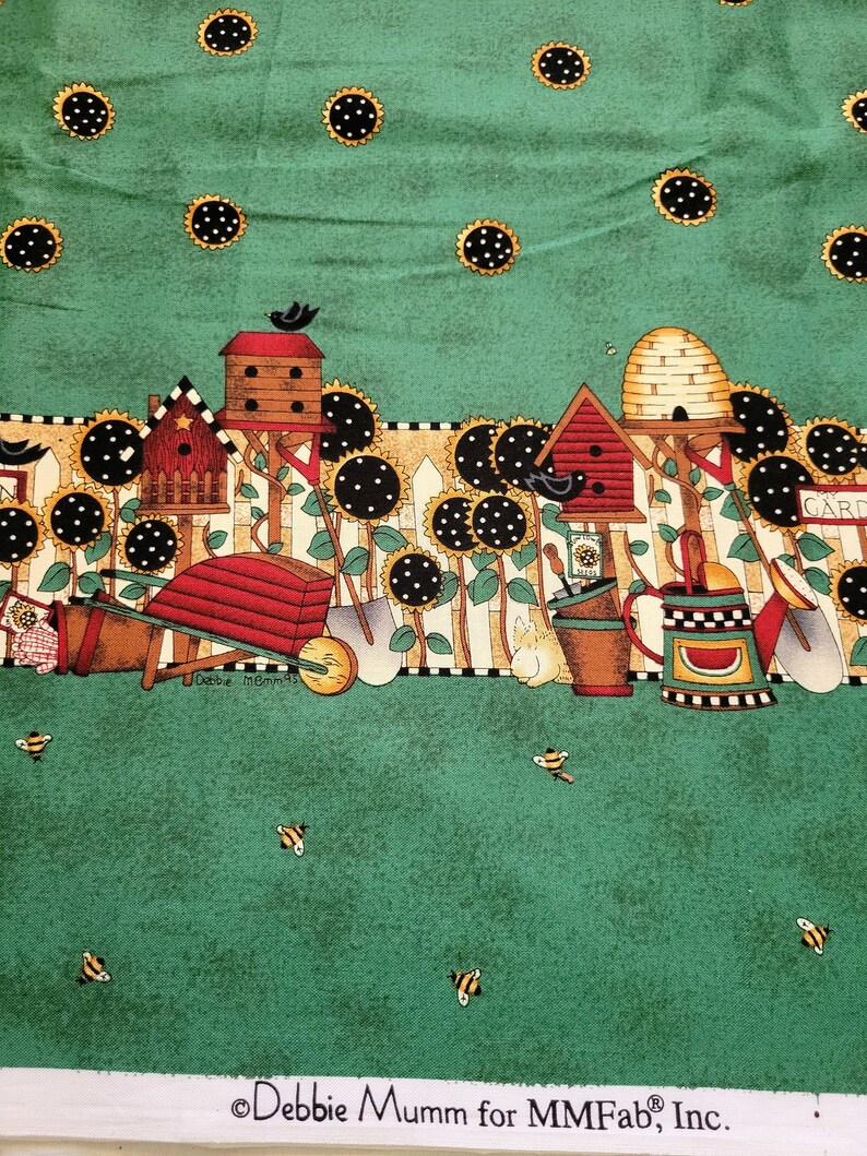 Debbie Mumm Border Print Fabric, Garden Theme, Cotton Fabric - Etsy