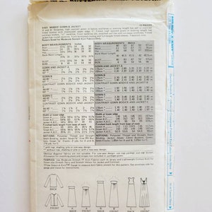 UNCUT Butterick 5703, JOHN KLOSS Gown and Jacket, Size 12, Evening Wear ...