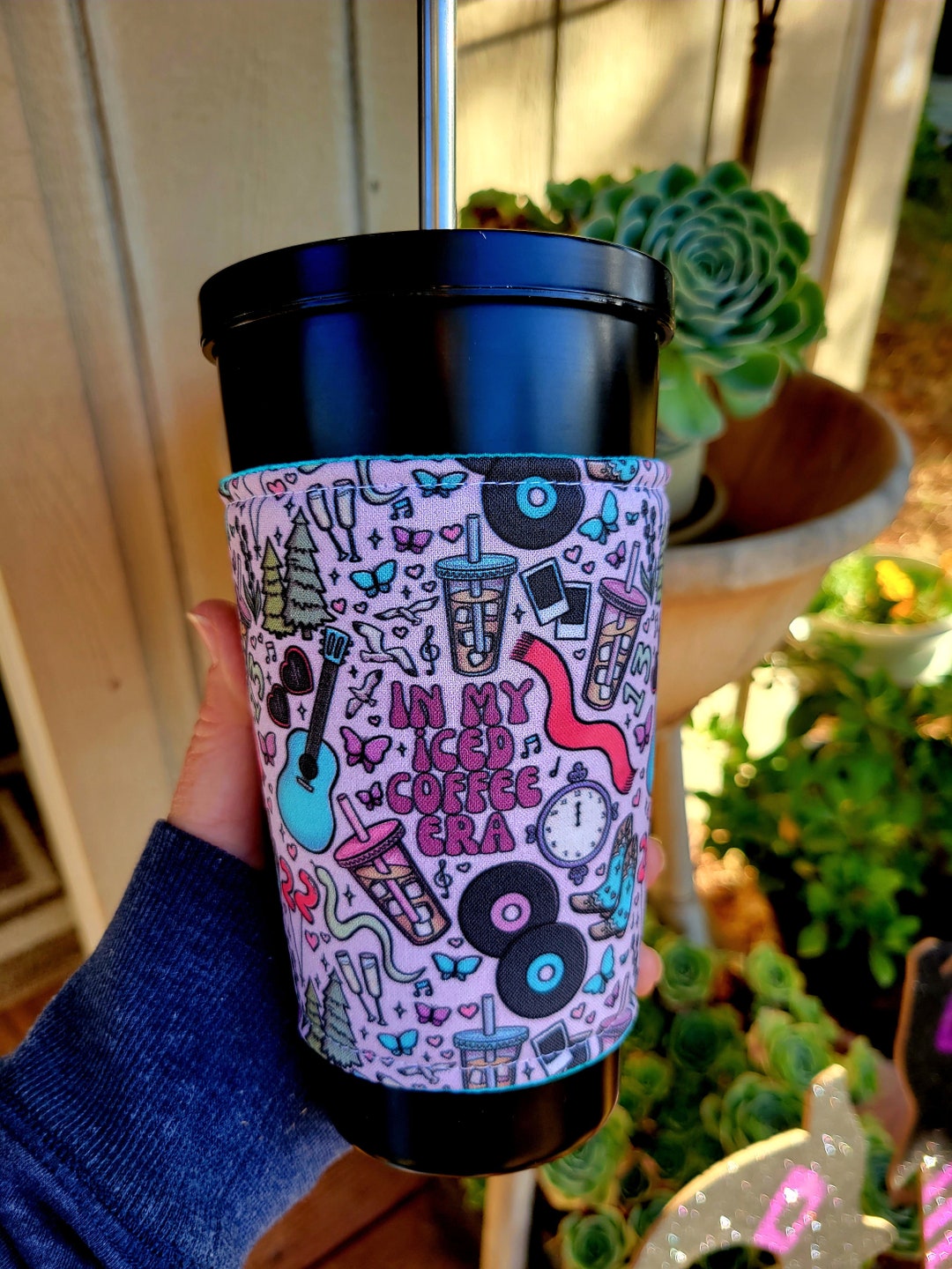 NEW in My Iced Coffee Era Iced Coffee Cozy Insulated Sleeve - Etsy