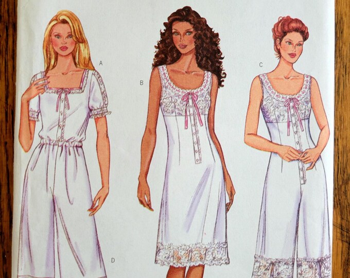 UNCUT Butterick 3263 Size 18 - 22 Women's Lingerie Jumpsuit, Top ...