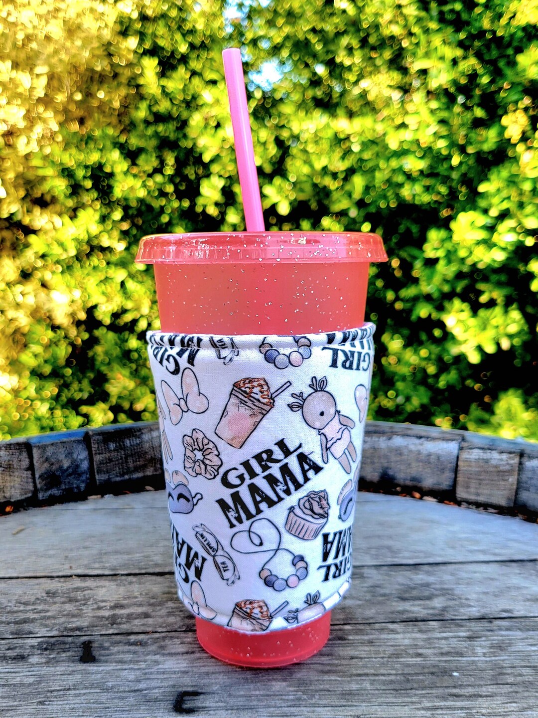 Girl Mama Coffee Coozy, Insulated Cup Sleeve, Reversible, Coffee Lover ...