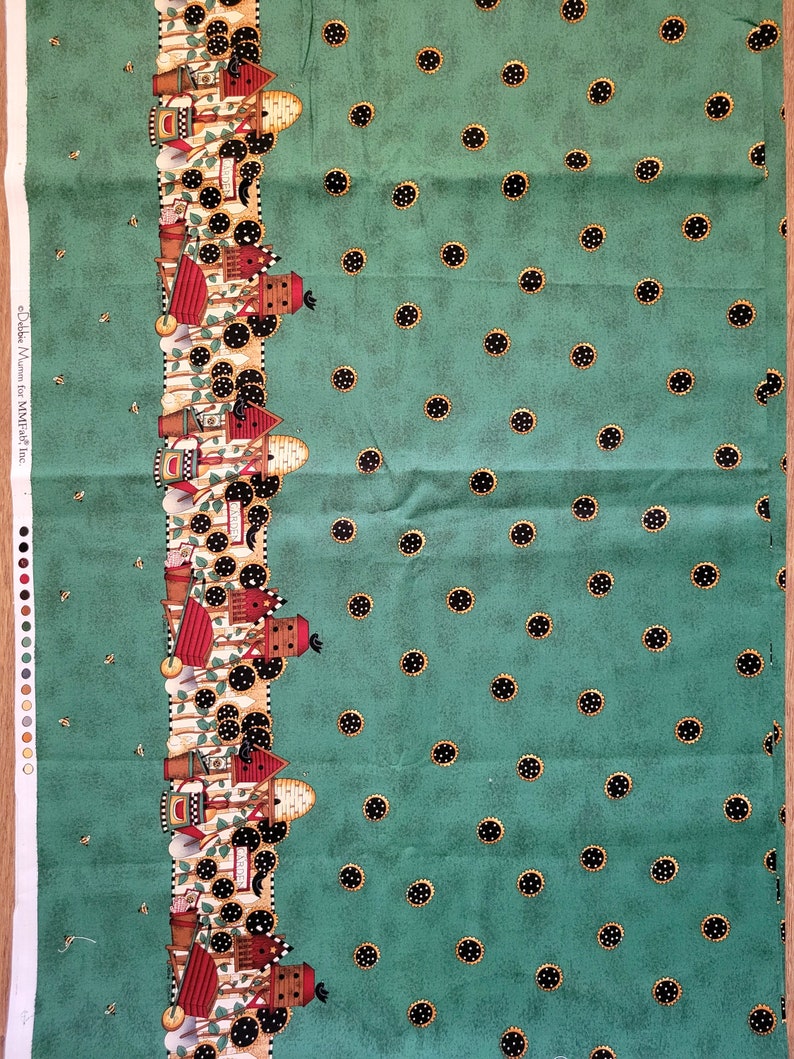 Debbie Mumm Border Print Fabric, Garden Theme, Cotton Fabric - Etsy