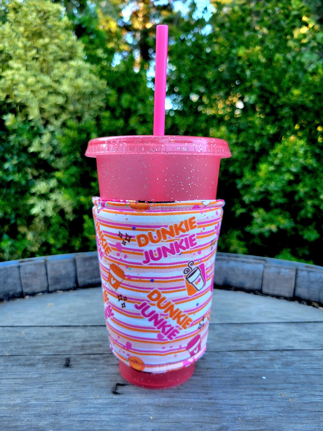 Dunkie Junkie Coffee Cozy Iced OR Hot, America Runs On, Insulated ...