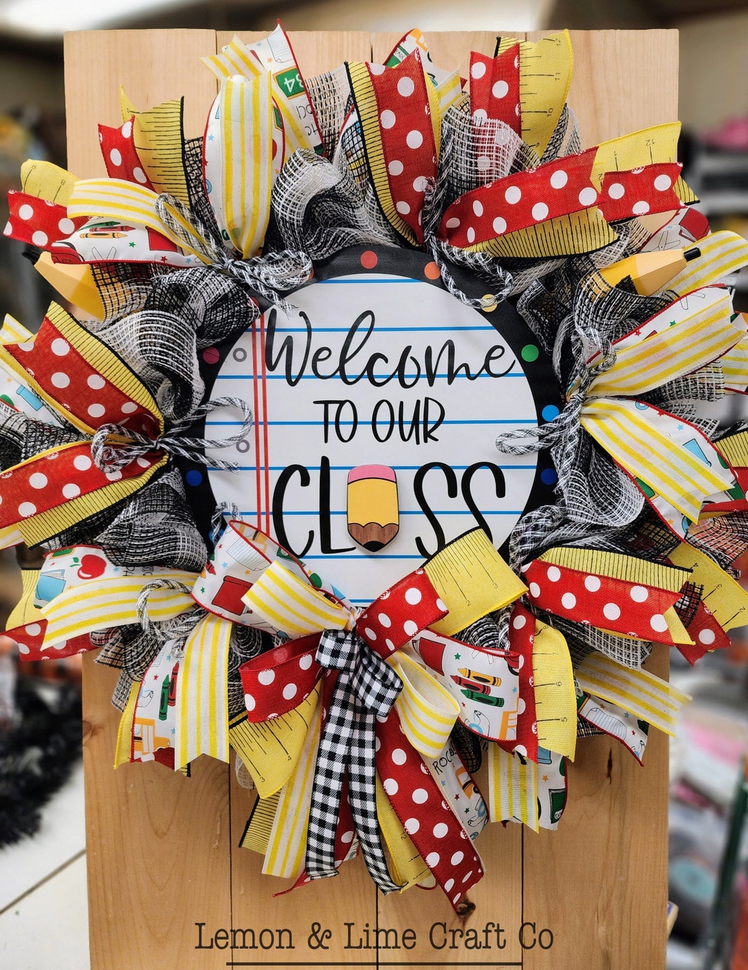 Welcome to Our Class, Teacher Wreath, Classroom Wreath, Teacher Gift ...