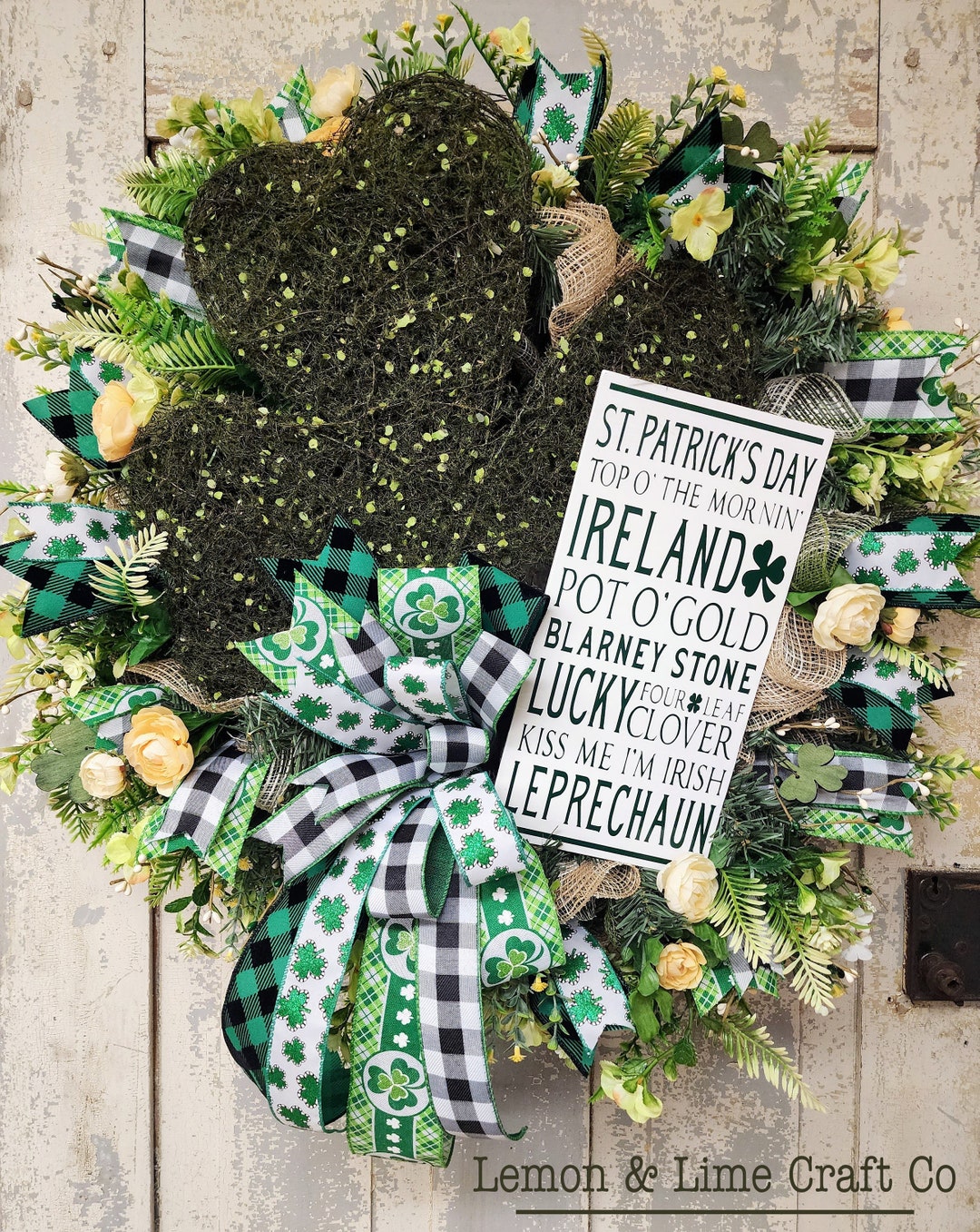St Patrick's Day Shamrock, St Patrick's Day Wreath, St Patty's Day ...