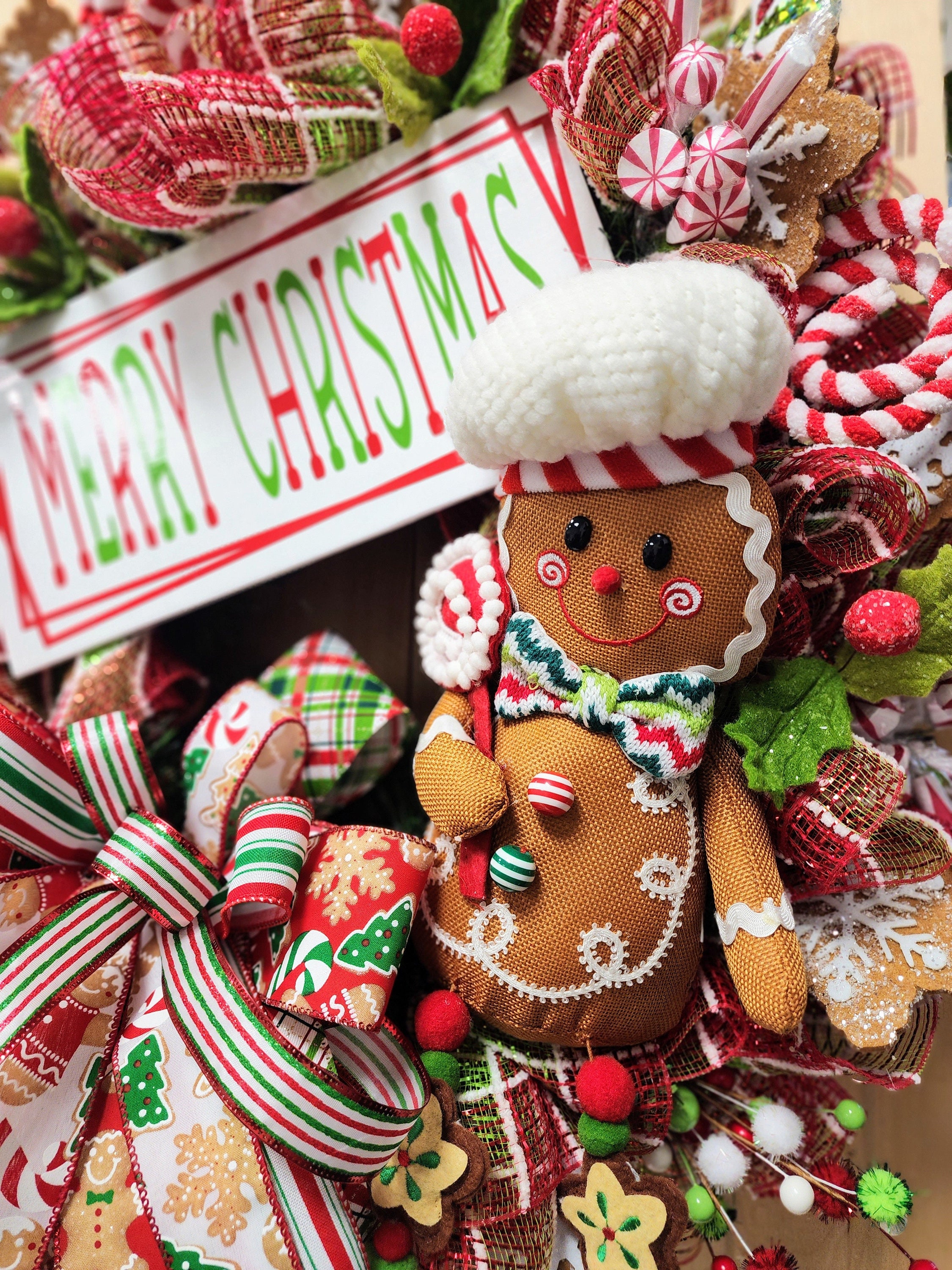 Gingie Christmas, Christmas Wreath, Gingerbread Wreath, Gingerbread Man ...