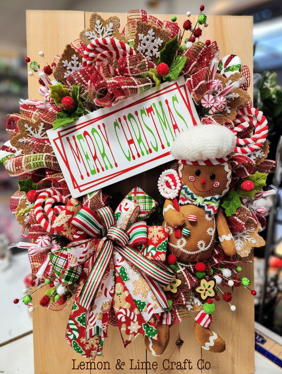 Gingie Christmas, Christmas Wreath, Gingerbread Wreath, Gingerbread Man ...