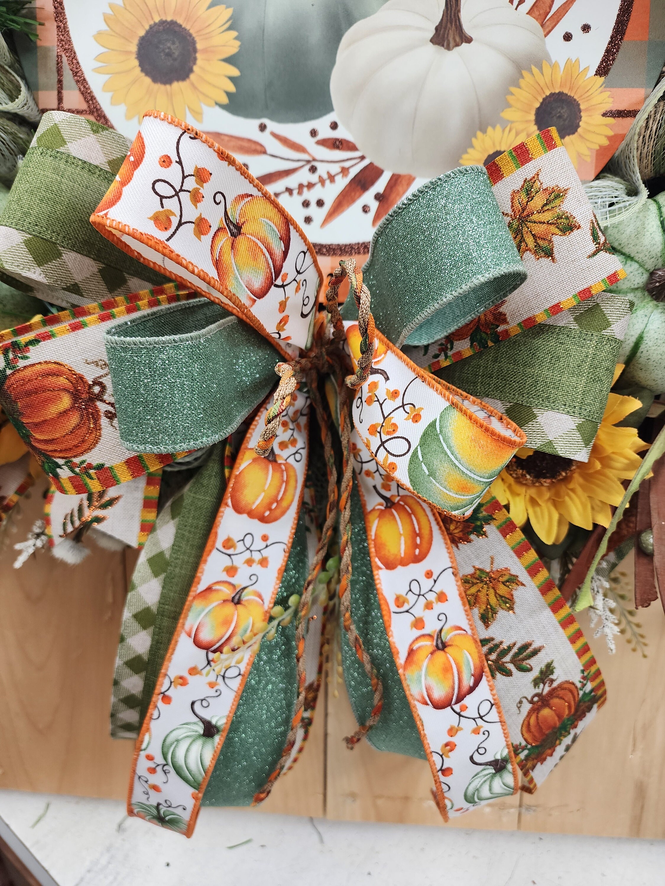 Sage & Sunflowers, Fall Wreath, Fall Floral Wreath, Fall Sunflower ...