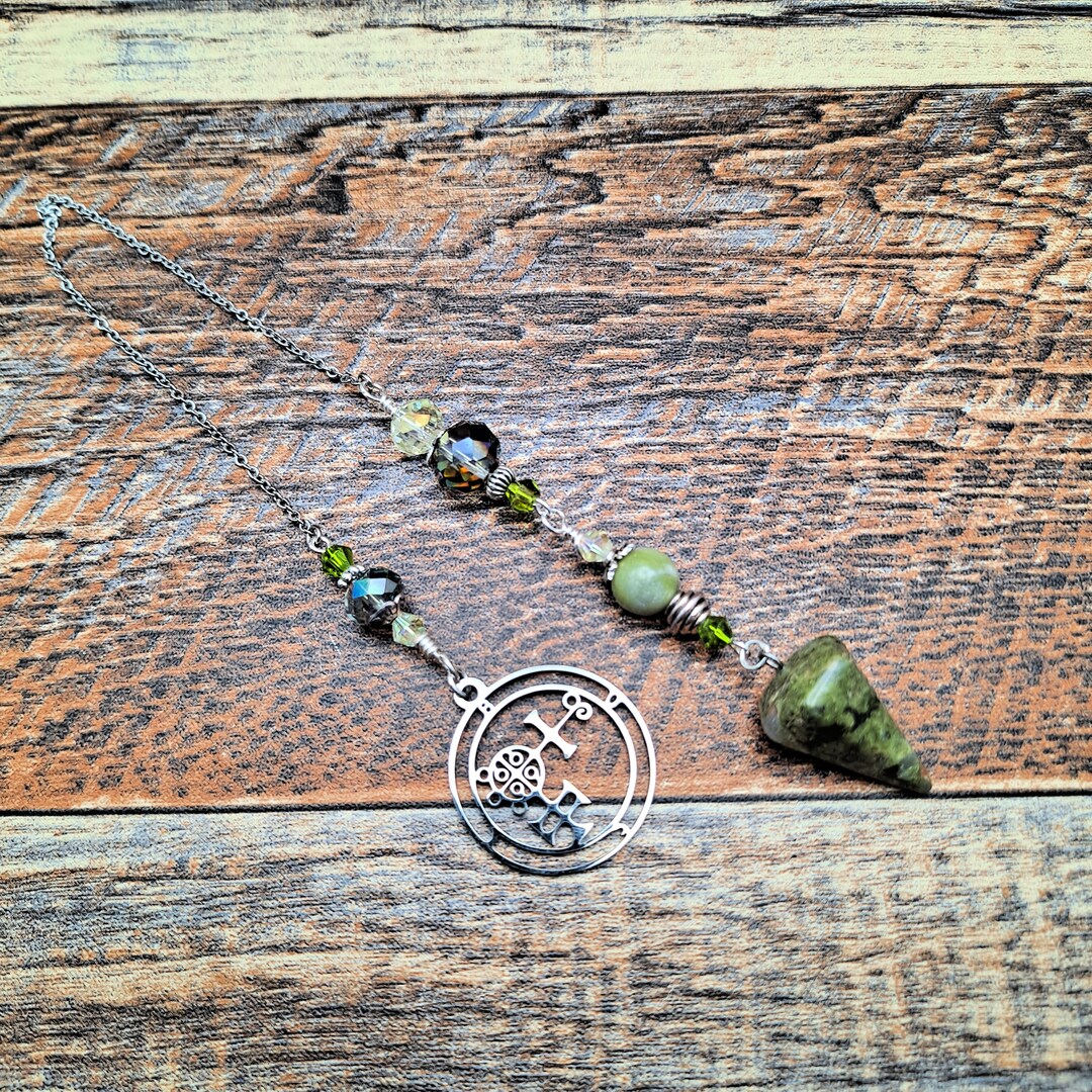 Ars Goetia Grimoire Demon Buer Crystal Pendulum, Dowsing, Divination ...