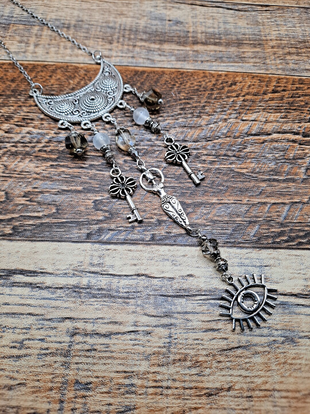 Ancient Crone Wisdom Witch High Priestess Carcanet, Ritual Necklace ...