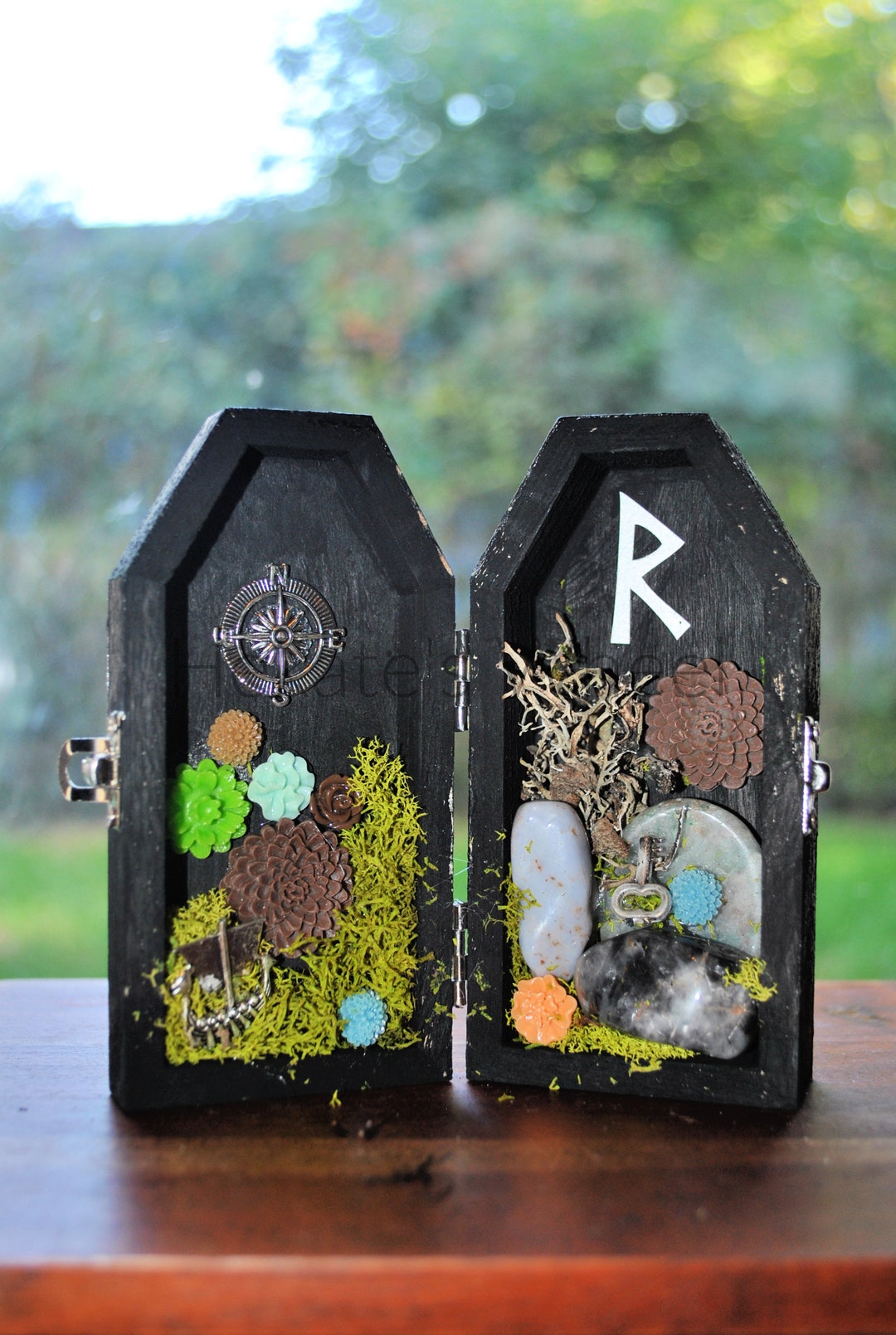 Deathbox Conjure Futhark Raidho Coffin Spell Box, Heathen Spell Box ...