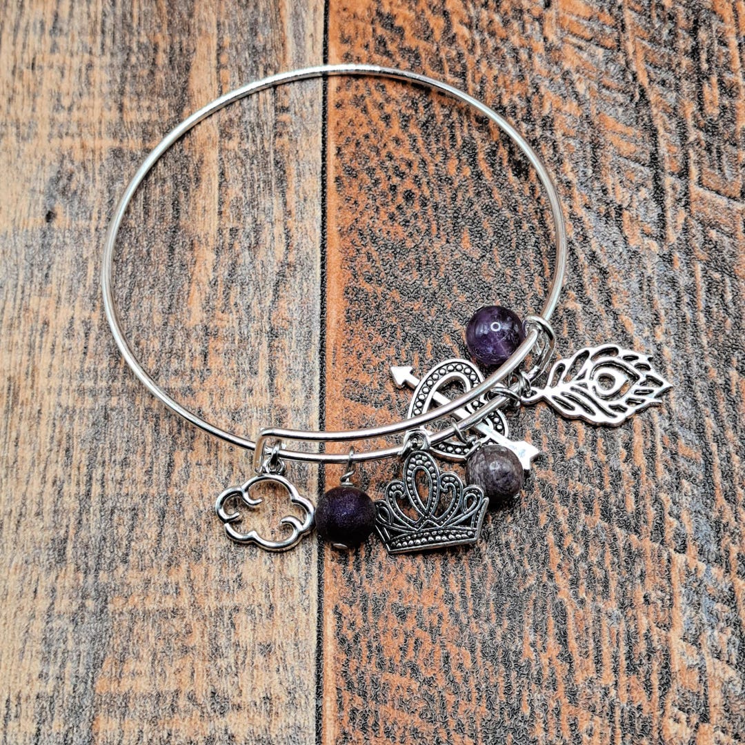 Greek Hera Goddess of Marriage and Heaven Bangle Bracelet, Pagan ...