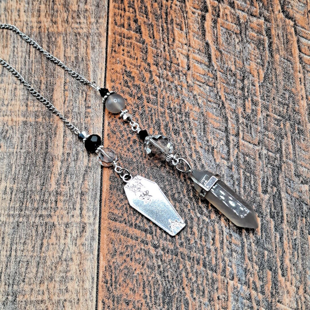 Mexican Santa Muerte Folk Saint Holy Death Crystal Pendulum, Dowsing ...