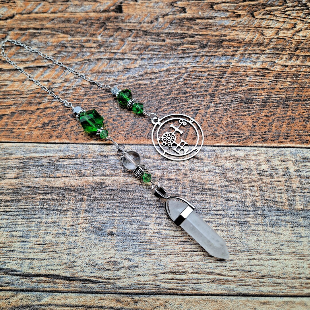 Ars Goetia Grimoire Demon Buer Crystal Pendulum, Dowsing, Divination ...