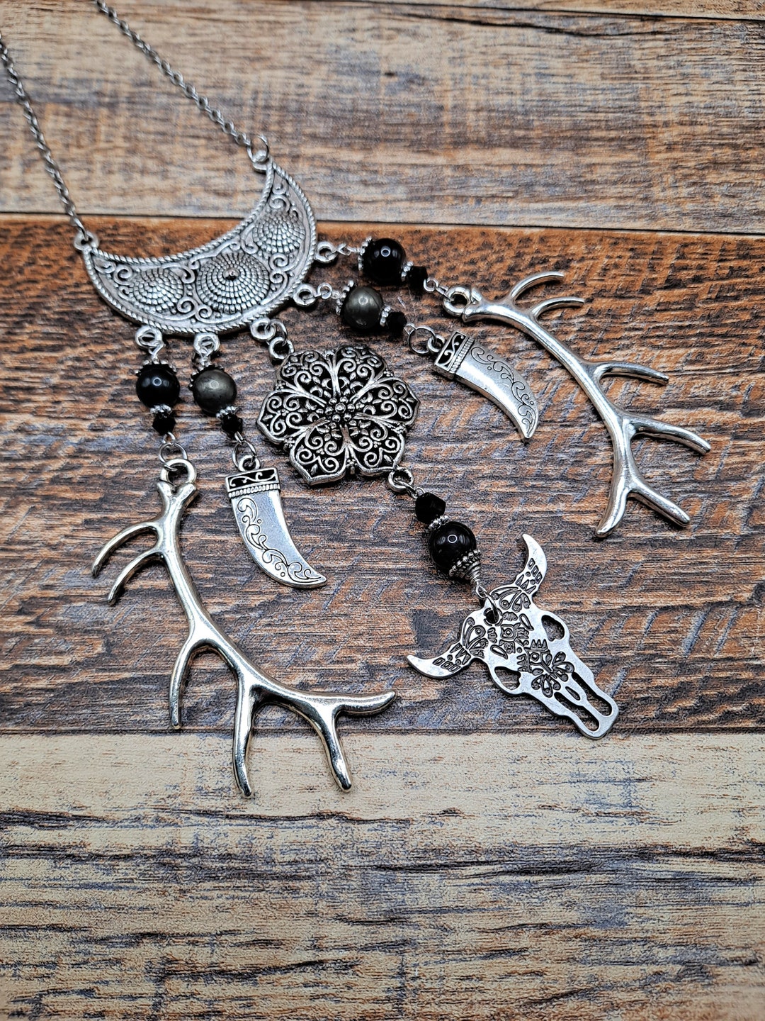 Bone Shaman Witch High Priestess Carcanet Ritual Necklace - Etsy