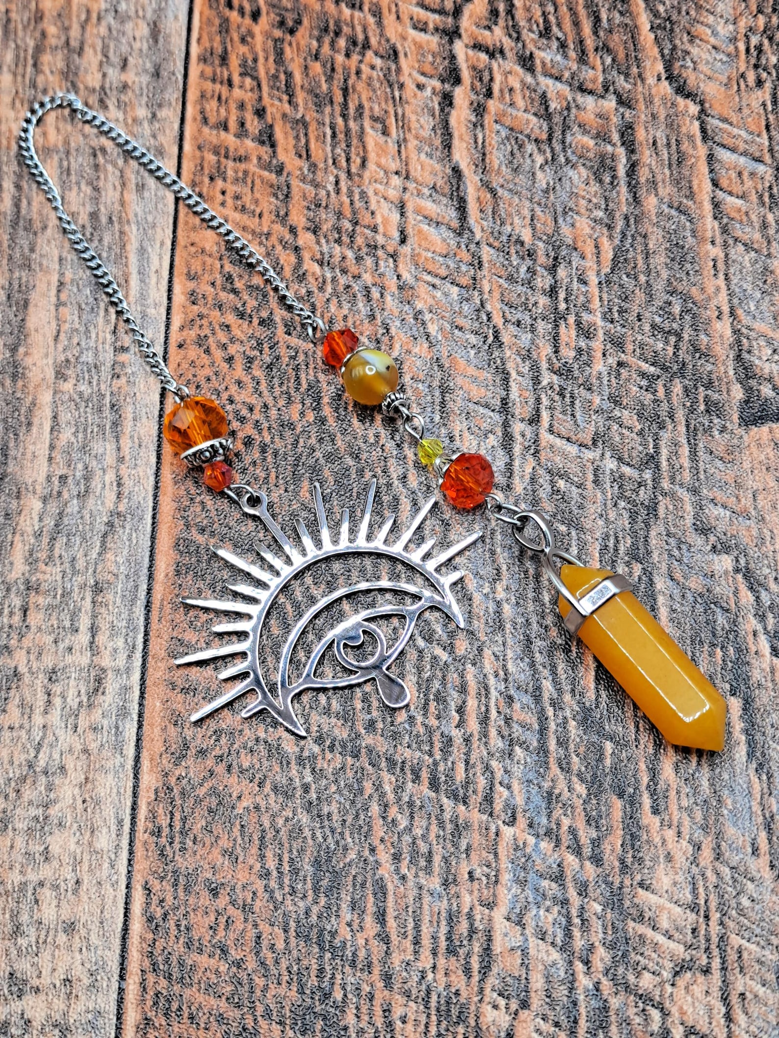 Norse Sol God of the Sun Crystal Pendulum, Dowsing, Divination, Heathen ...