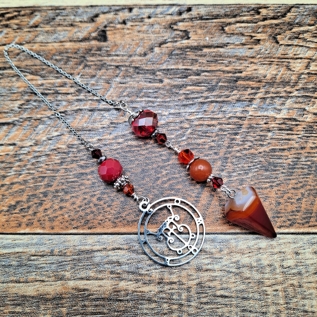 Ars Goetia Grimoire Demon Gremory Crystal Pendulum, Dowsing, Divination ...