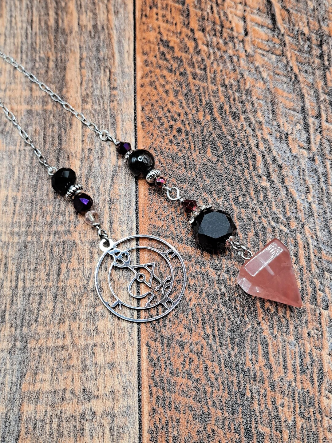 Ars Goetia Grimoire Demon Samael Crystal Pendulum, Dowsing, Divination ...