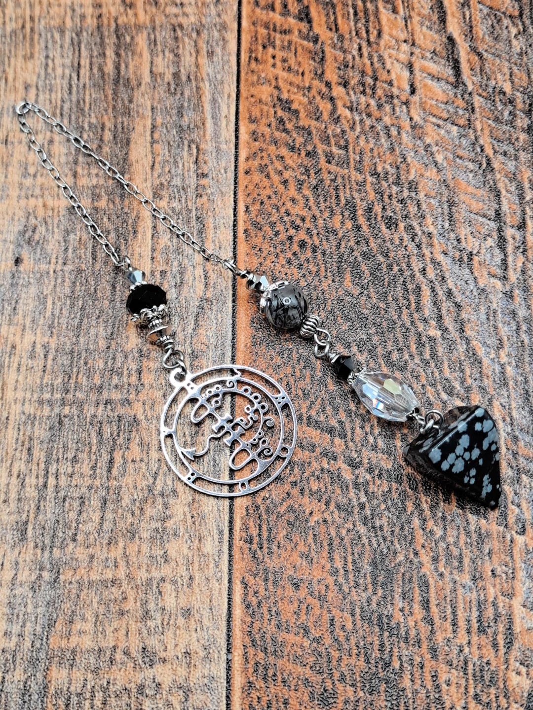 Ars Goetia Grimoire Demon Asmodeus Crystal Pendulum, Dowsing ...