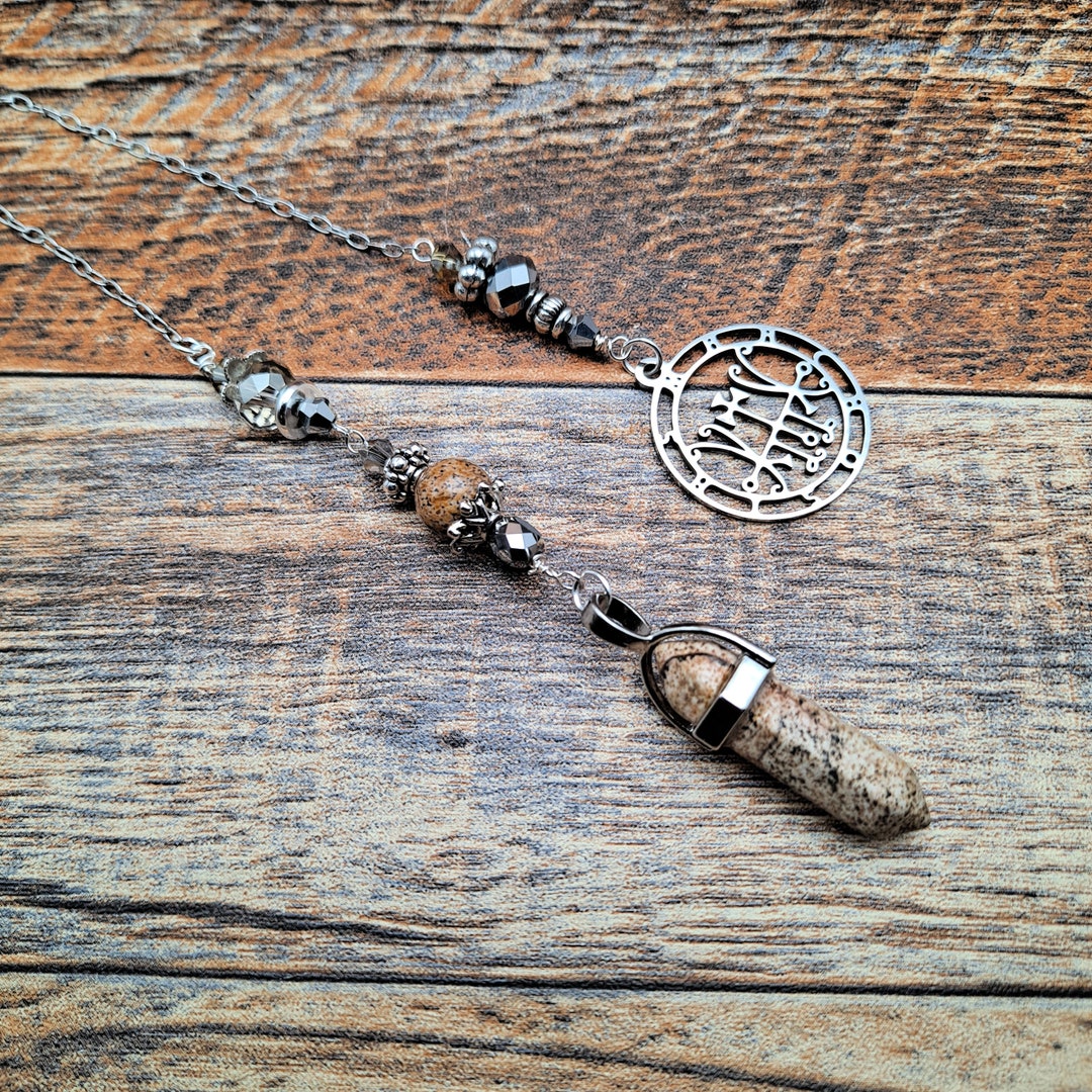Ars Goetia Grimoire Demon Marchosias Crystal Pendulum, Dowsing ...