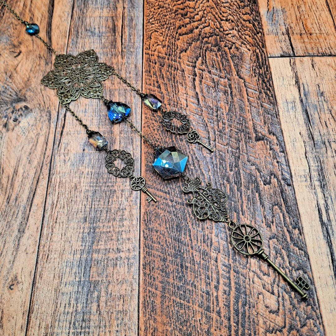 Bronze and Iridescent Green Hekate Queen of Keys Sun Catcher, Mobile ...