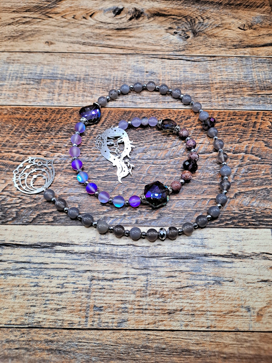 Greek Nyx Titan Goddess of the Night Sky Pagan Prayer Meditation Beads ...