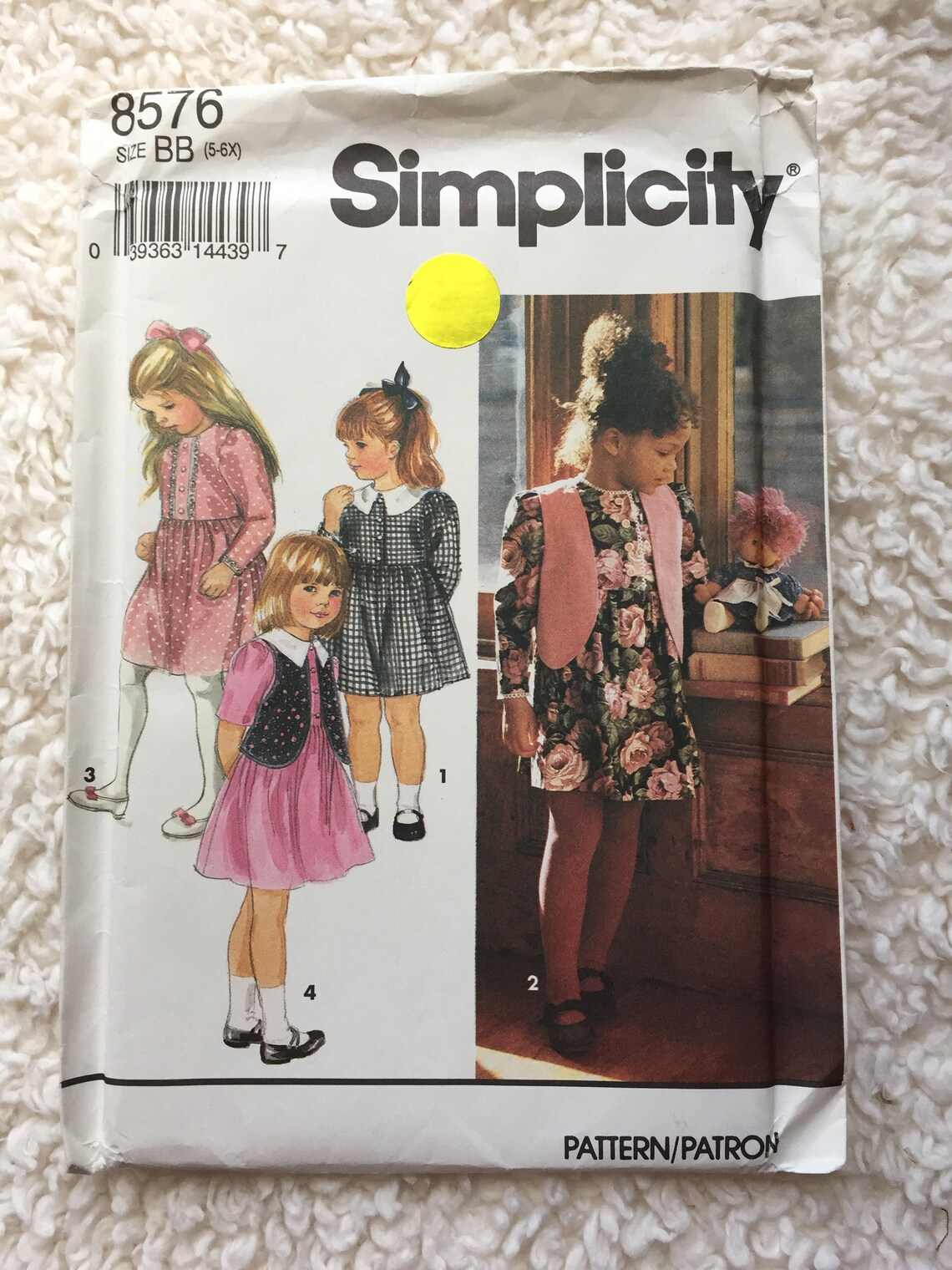 Simplicity 8576 Little Girls 5-6x Dress and Vest Pattern - Etsy UK