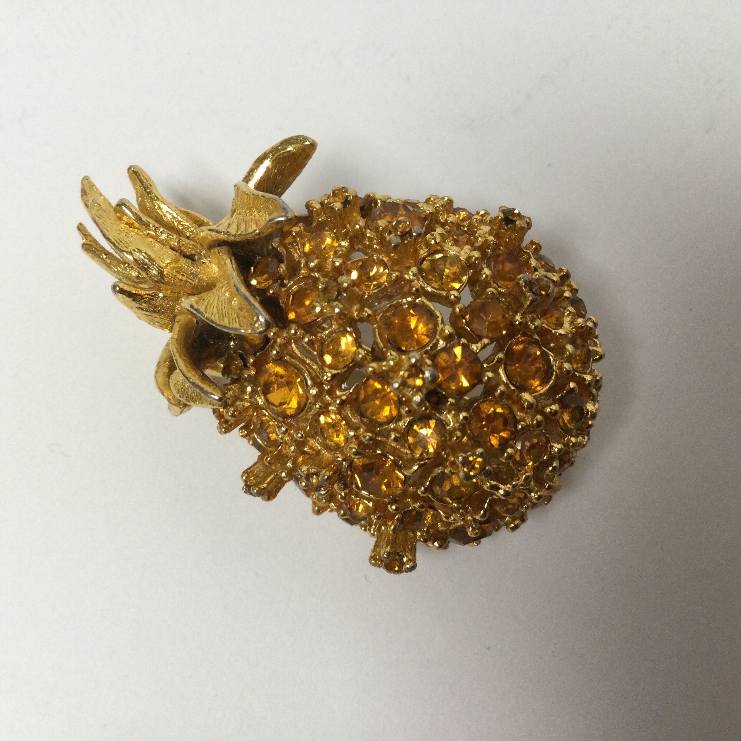 Signed Alice Caviness Figural Pineapple Rhinestone Brooch - Etsy