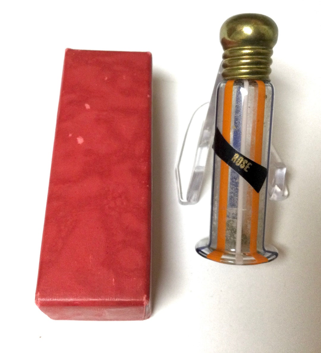 Early German Miniature Perfume Bottle Striped Original Box Rose - Etsy