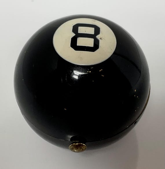Vintage 8 Cue Ball Billiards Powder Compact Novelty W… - Gem