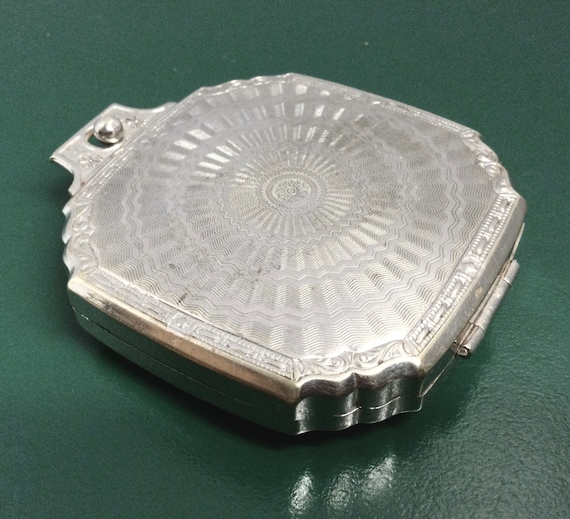 Vintage Evans Art Deco Powder Rouge Compact Enamel Ge… - Gem