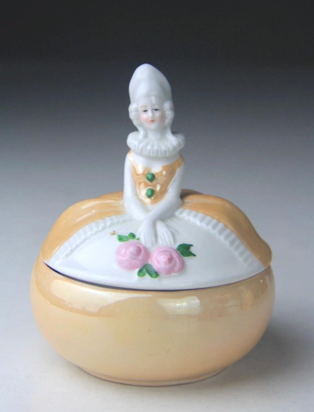 Art Deco Half Lady Covered Jar Powder Dish Box Germany - Etsy