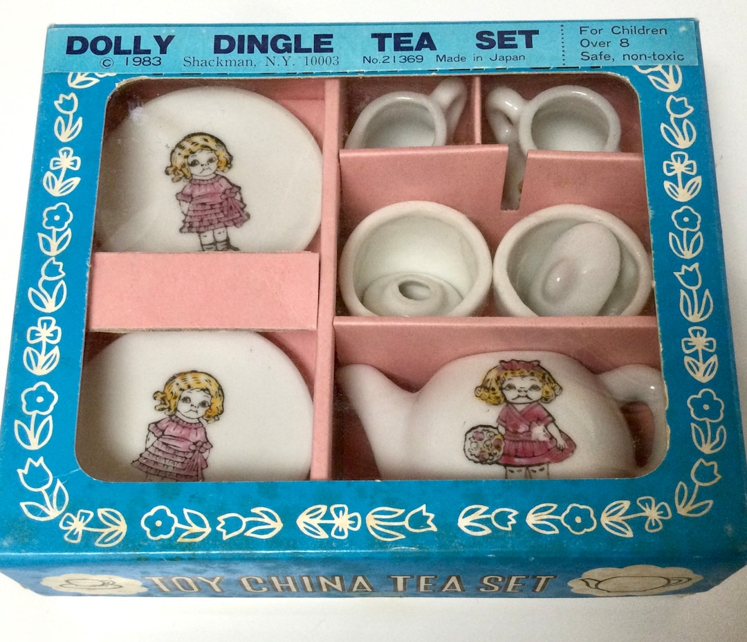 Dolly Dingle Toy Porcelain Tea Set Original Box 1983 Japan Kewpies - Etsy