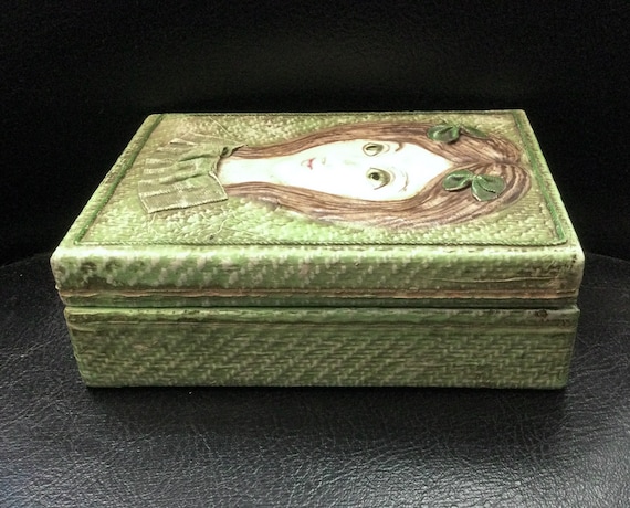 Vintage Hong Horizons Patent Pending Paper Mache Box … - Gem
