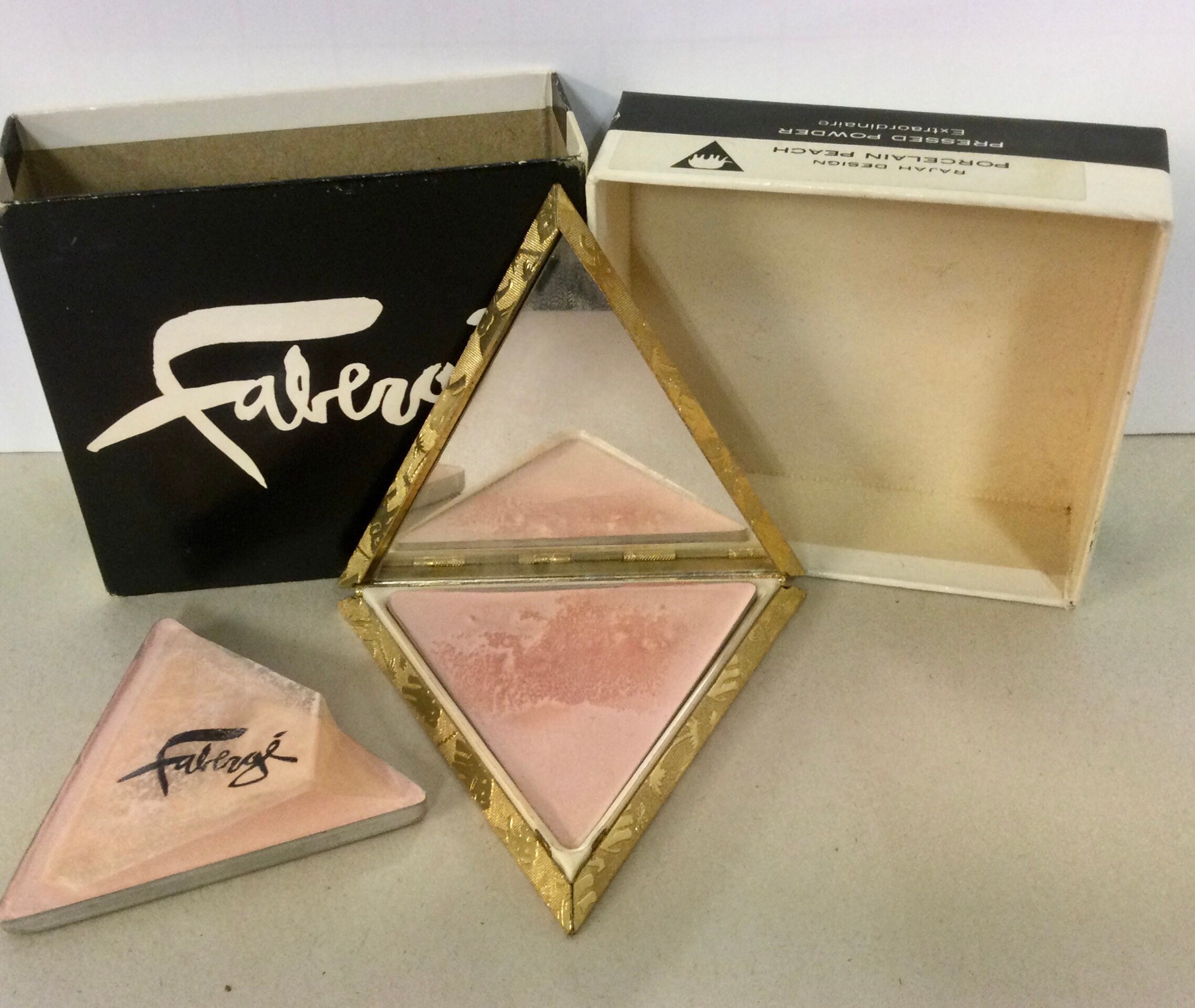 Vintage Faberge Triangle Elephant Rajah Powder Compact Refill | Etsy