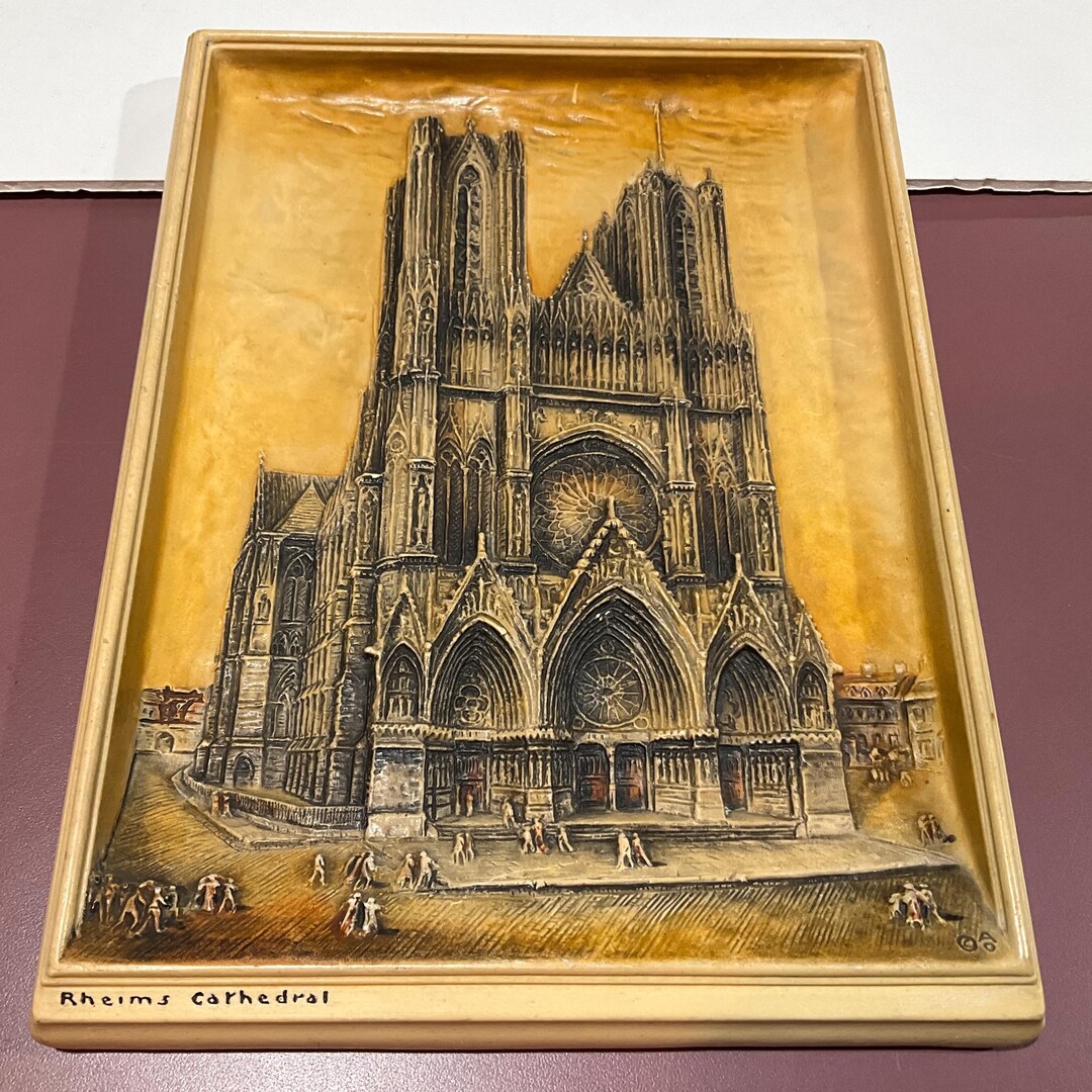 Ivorex Osborne Plaque Rheims Cathedral Made in England - Etsy