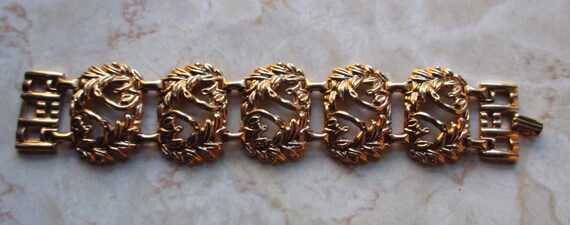 Signed Pakula Retro Chunky Bracelet Necklace Set - Gem