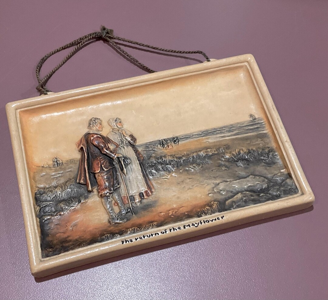 Ivorex Osborne Plaque Return of the Mayflower Made in England - Etsy