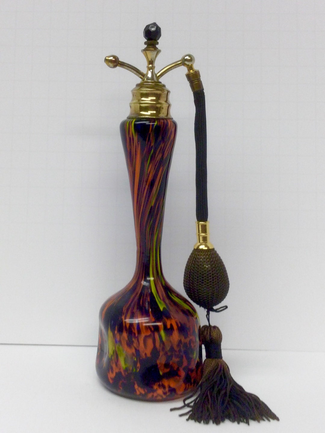 Gorgeous Large Fancy Perfume Bottle Atomizer Czechoslovakia France ...