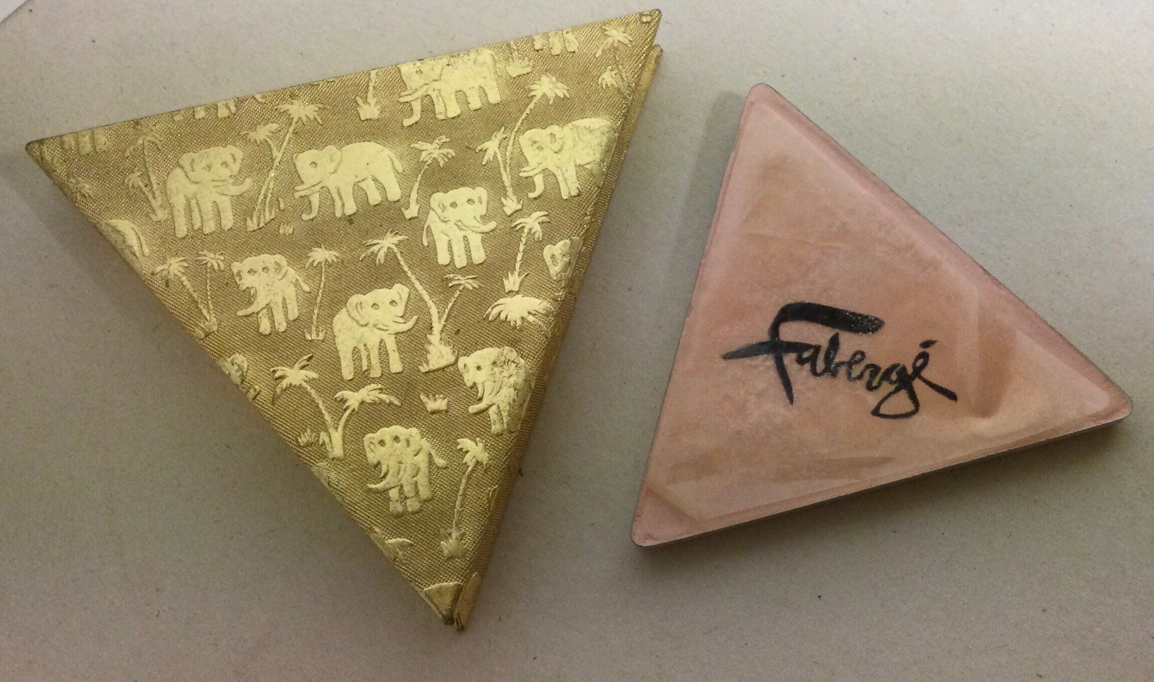 Vintage Faberge Triangle Elephant Rajah Powder Compact Refill | Etsy