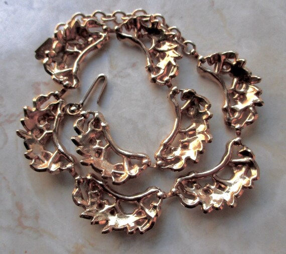 Signed Pakula Retro Chunky Bracelet Necklace Set - Gem