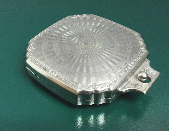 Vintage Evans Art Deco Powder Rouge Compact Enamel Ge… - Gem