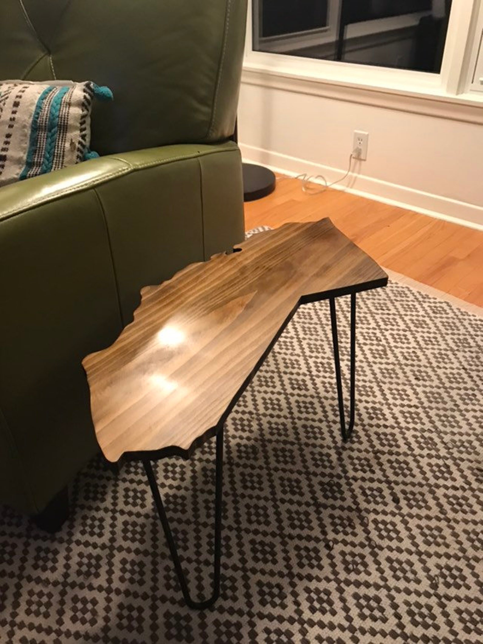Wood California Shaped Side Table - Etsy