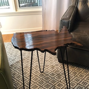 Wood United States Shaped Side Table - Etsy