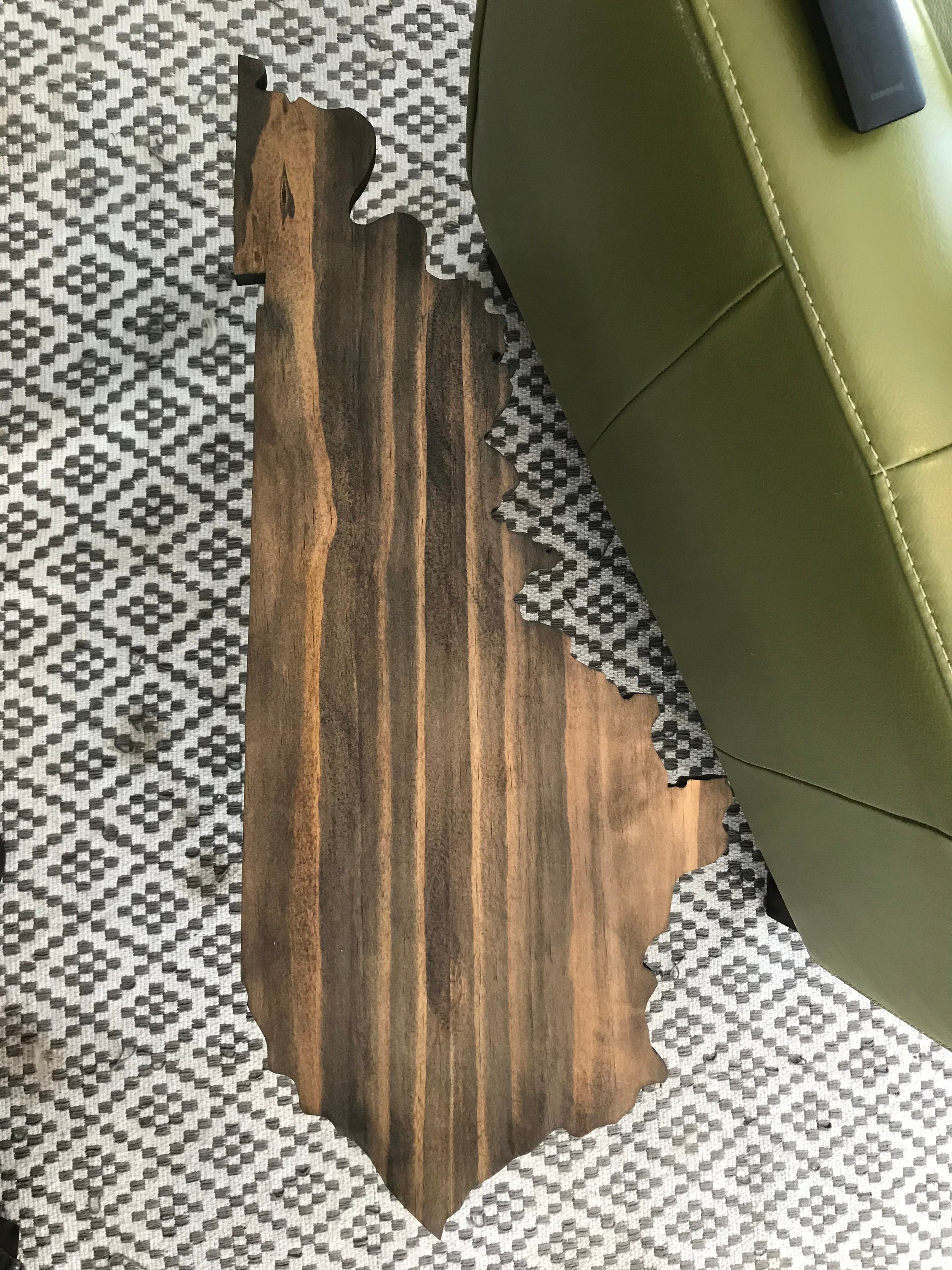 Wood Kentucky Shaped Side Table - Etsy