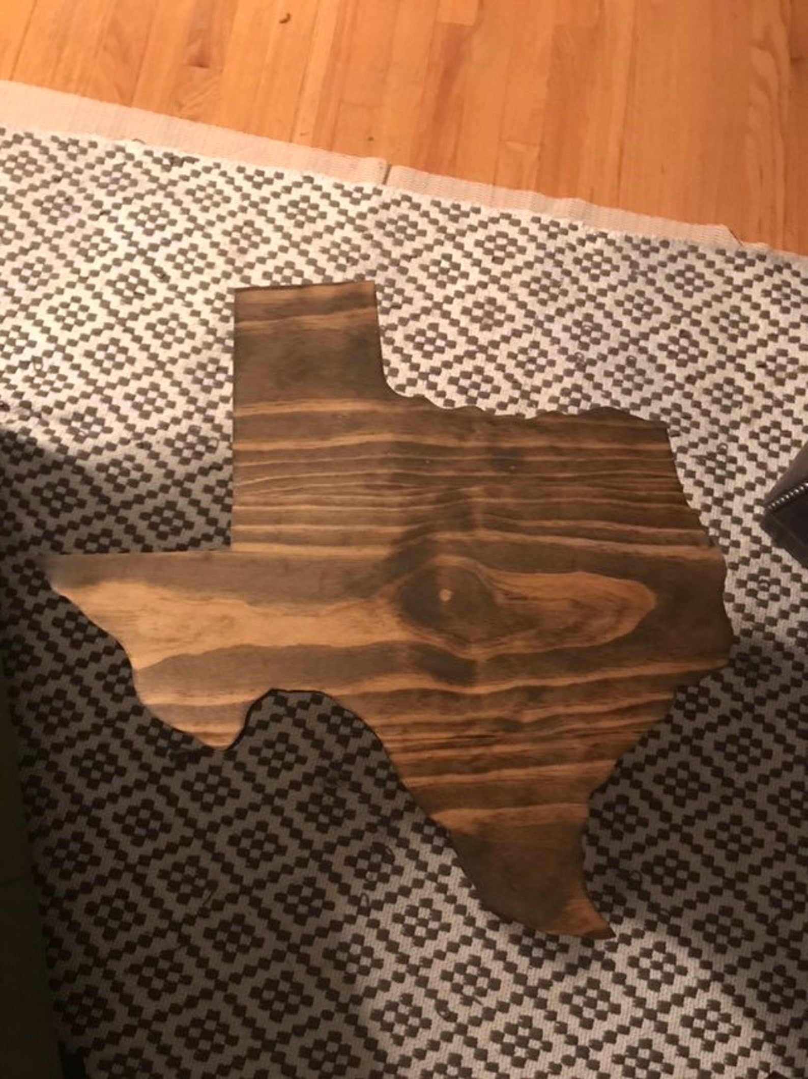 Wood Texas Shaped Side Table - Etsy