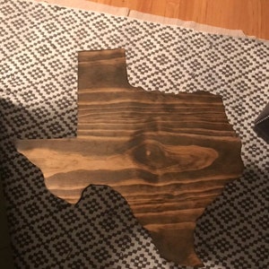 Wood Texas Shaped Side Table - Etsy